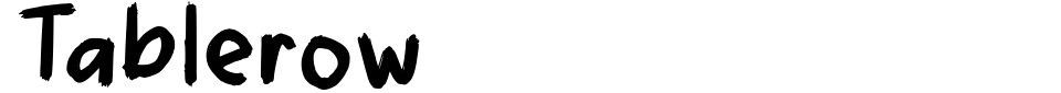 Tablerow Font Download