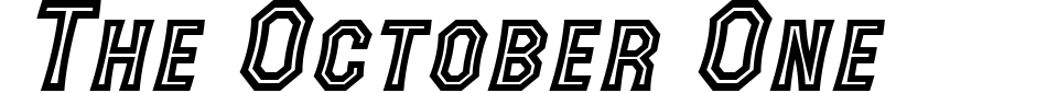 The October One Font Download