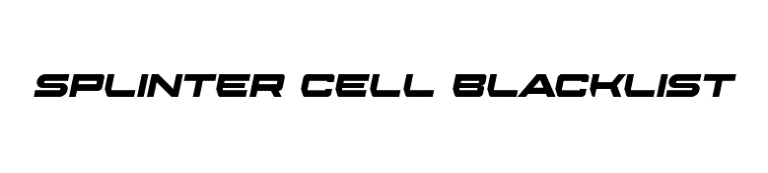 Tom Clancy’s Splinter Cell Blacklist Font